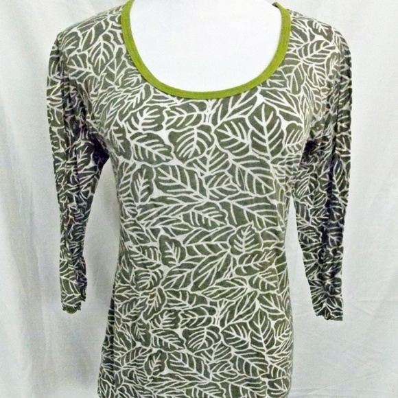 Erge | Tops | Erge Designs 34 Top Leaf Print | Poshmark